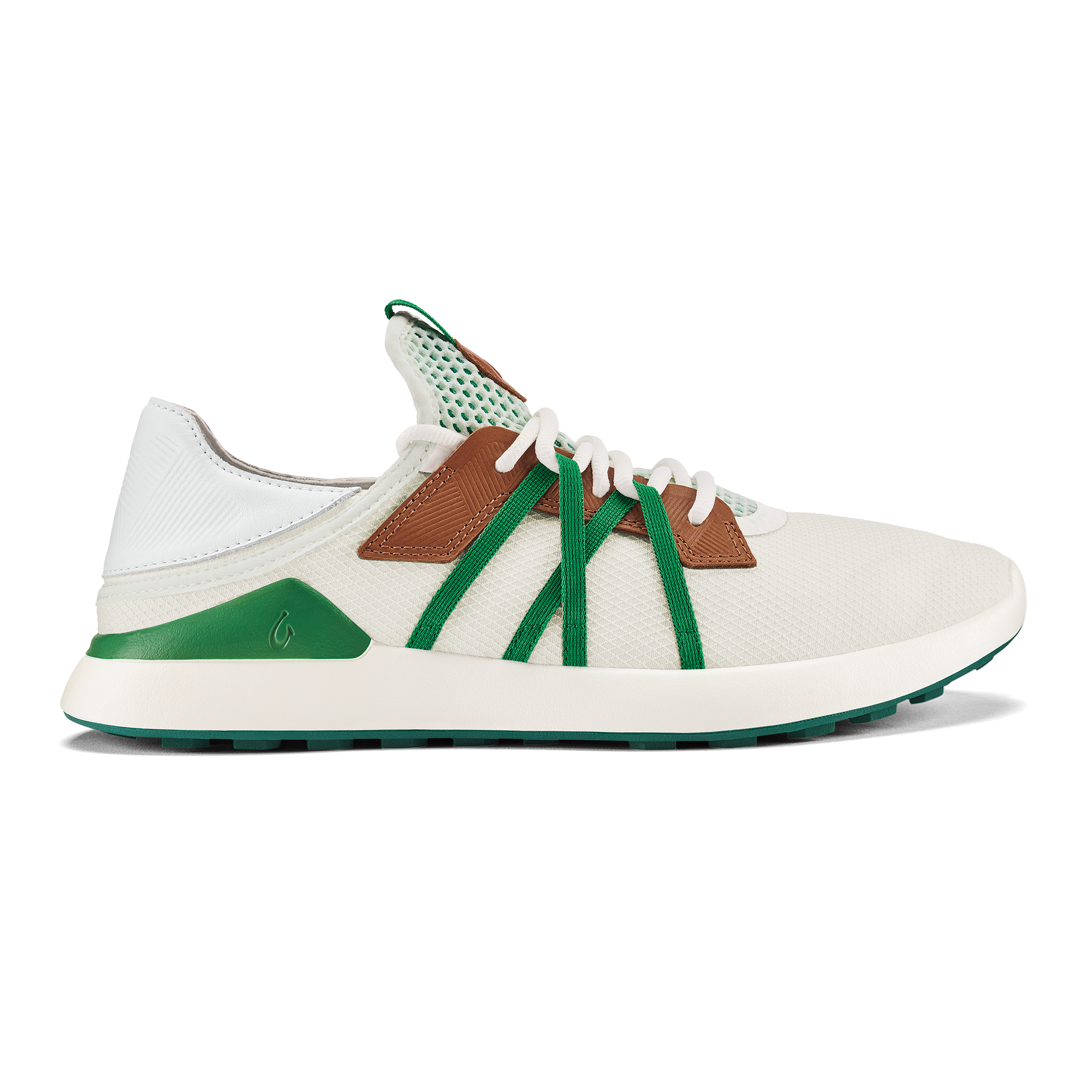 Manele Men’s Breathable Golf Shoes - White / Bamboo | OluKai – OluKai ...