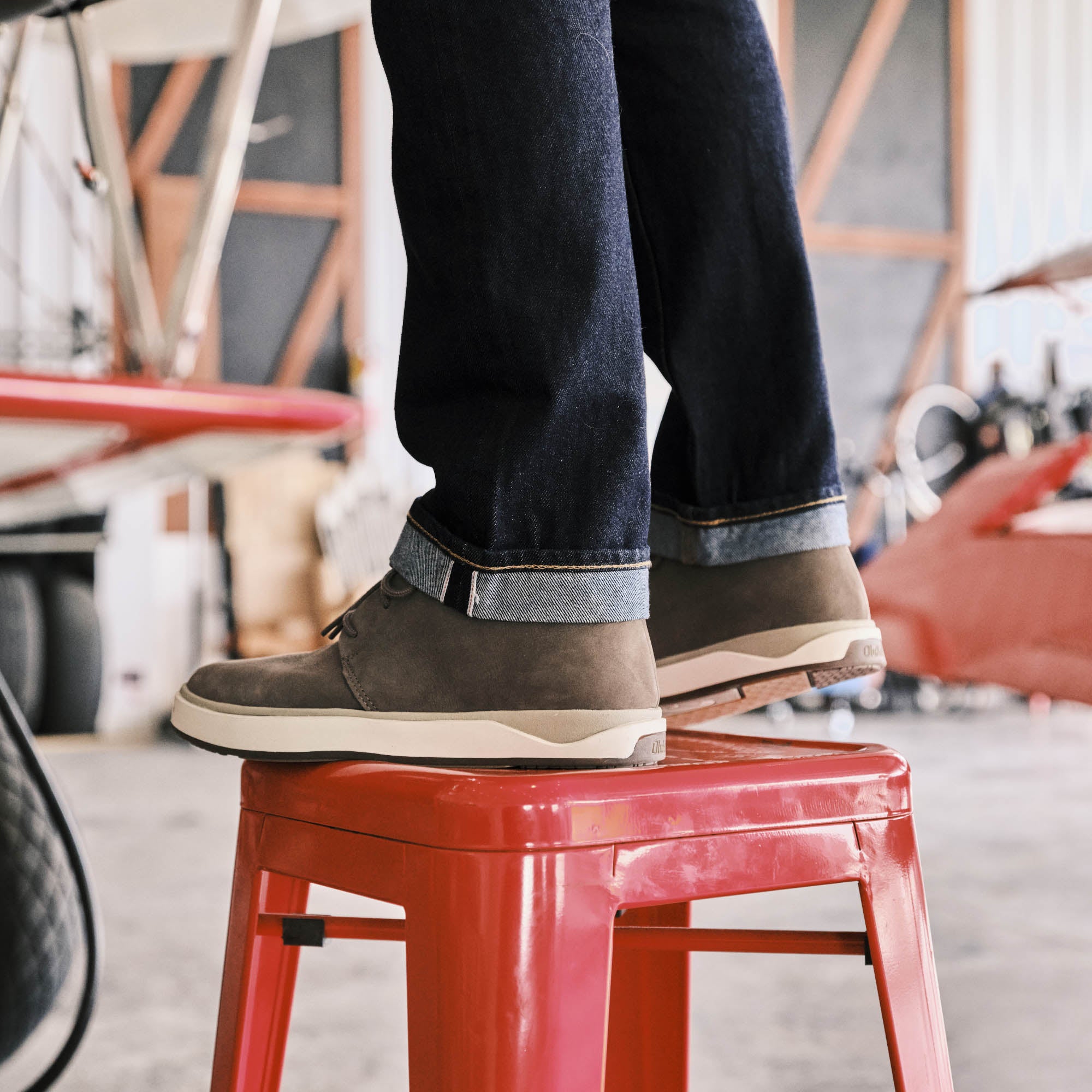 Papakū 'Ili Men’s Leather Boots- Tan | OluKai – OluKai Canada