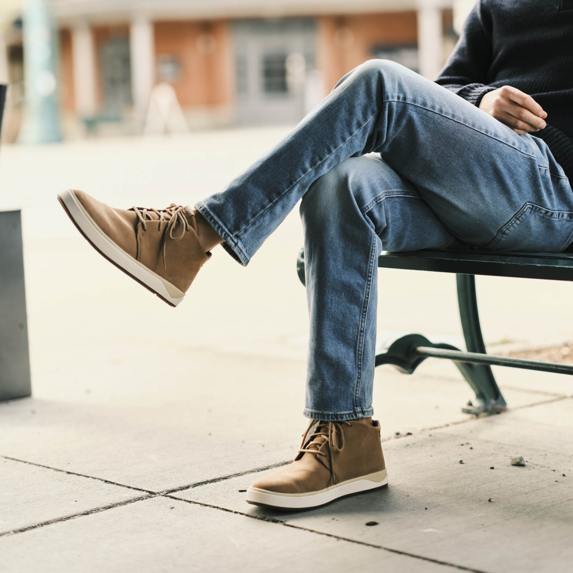 Papakū 'Ili Men’s Leather Boots- Tan | OluKai – OluKai Canada